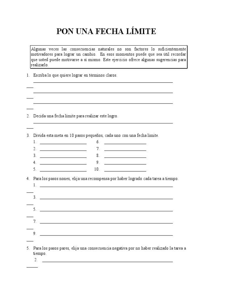 Tecnica de Fecha Limite | PDF