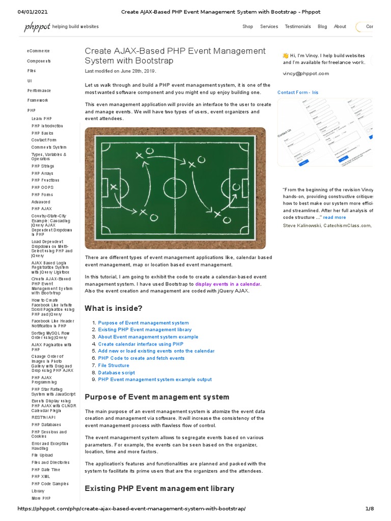 Create AJAX-Based PHP Event Management System With Bootstrap - Phppot ...