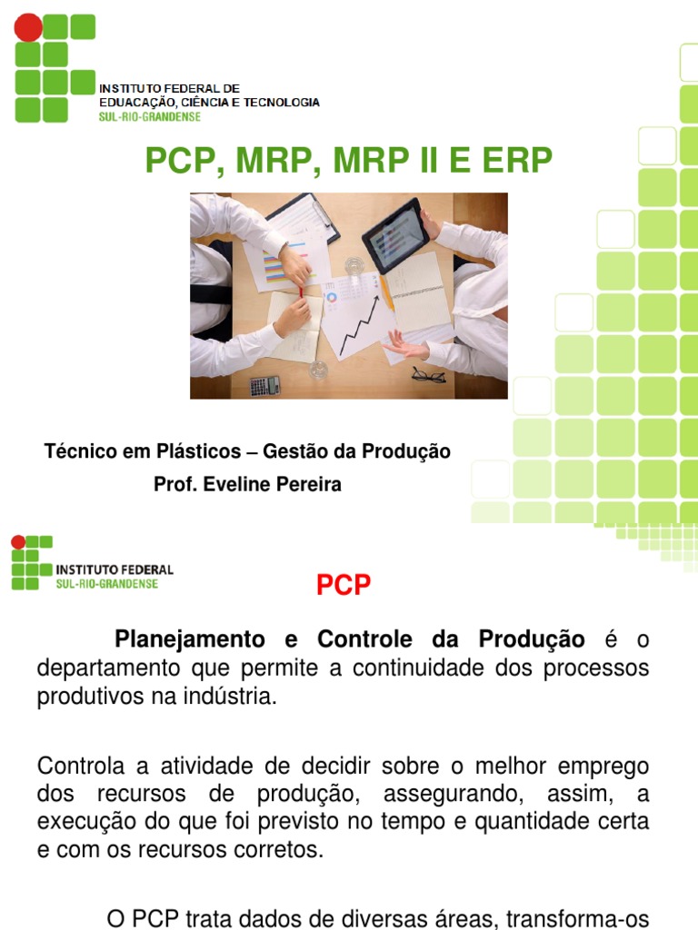 MRP, MRP II e Erp Aluno | PDF | Planejamento de recursos empresariais ...