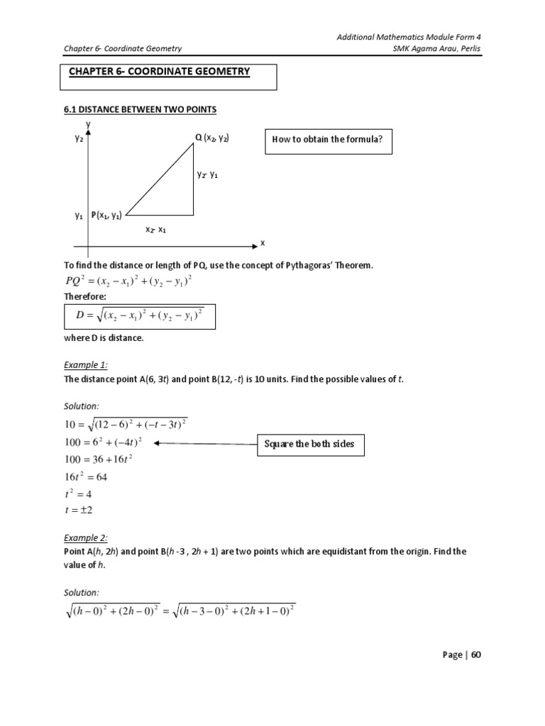 Chapter 6 - Coordinate Geometry | PDF | Line (Geometry) | Area
