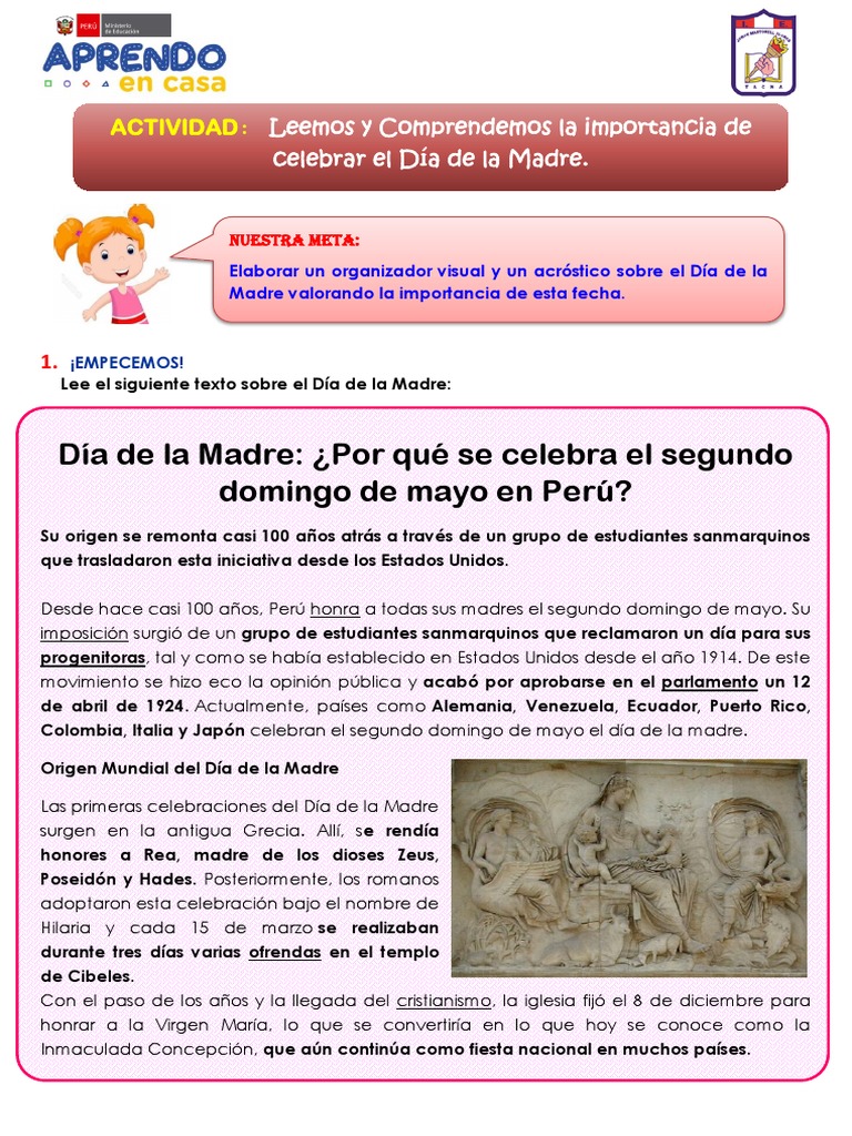 Actividades para El Día de La Madre | PDF