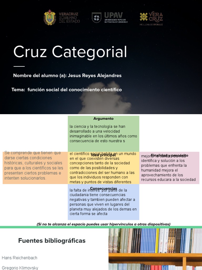 Cruz Categorial: Función del Conocimiento | PDF | Science