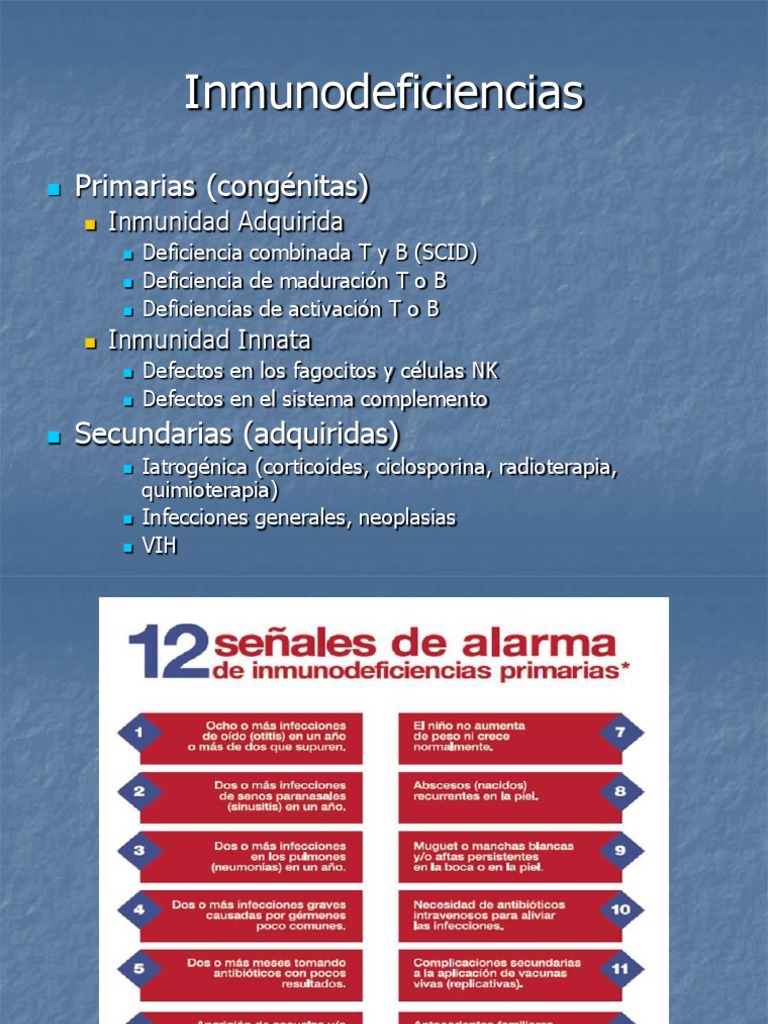 Análisis de las principales inmunodeficiencias primarias: tipos ...