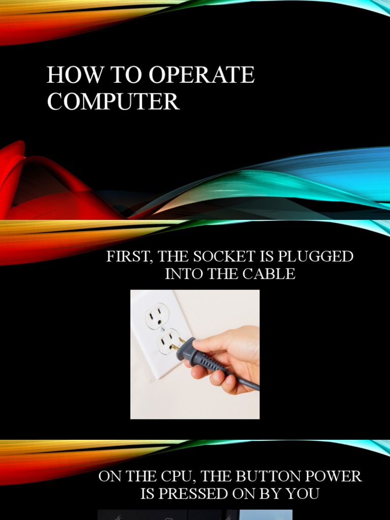How To Operate Computer | PDF