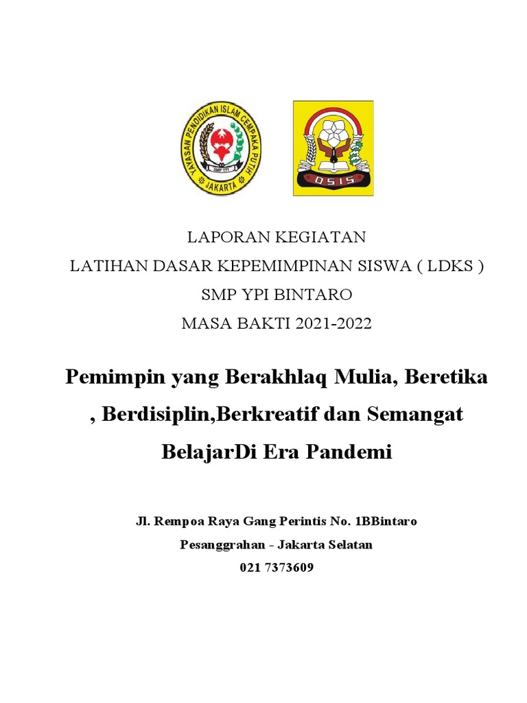 LDKS SMP YPI Bintaro 2021/2022 | PDF