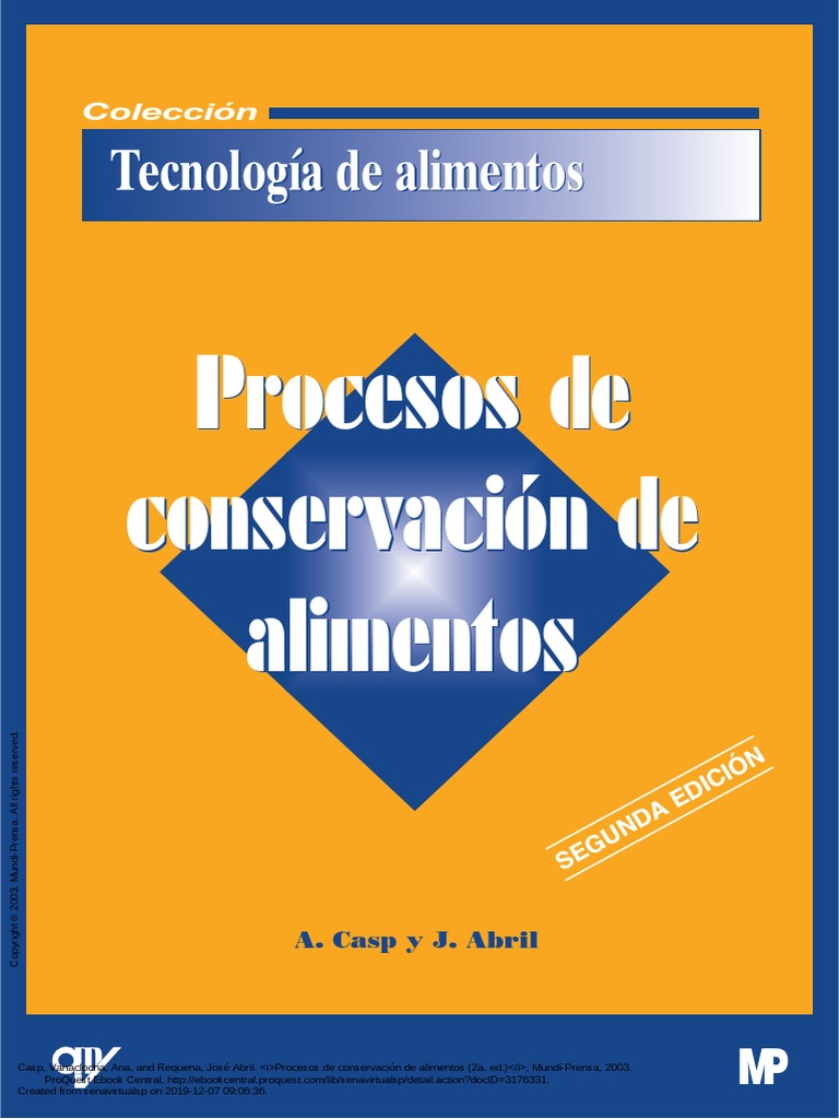 Procesos de Conservacion de Alimentos | PDF | Química | Comida y bebida
