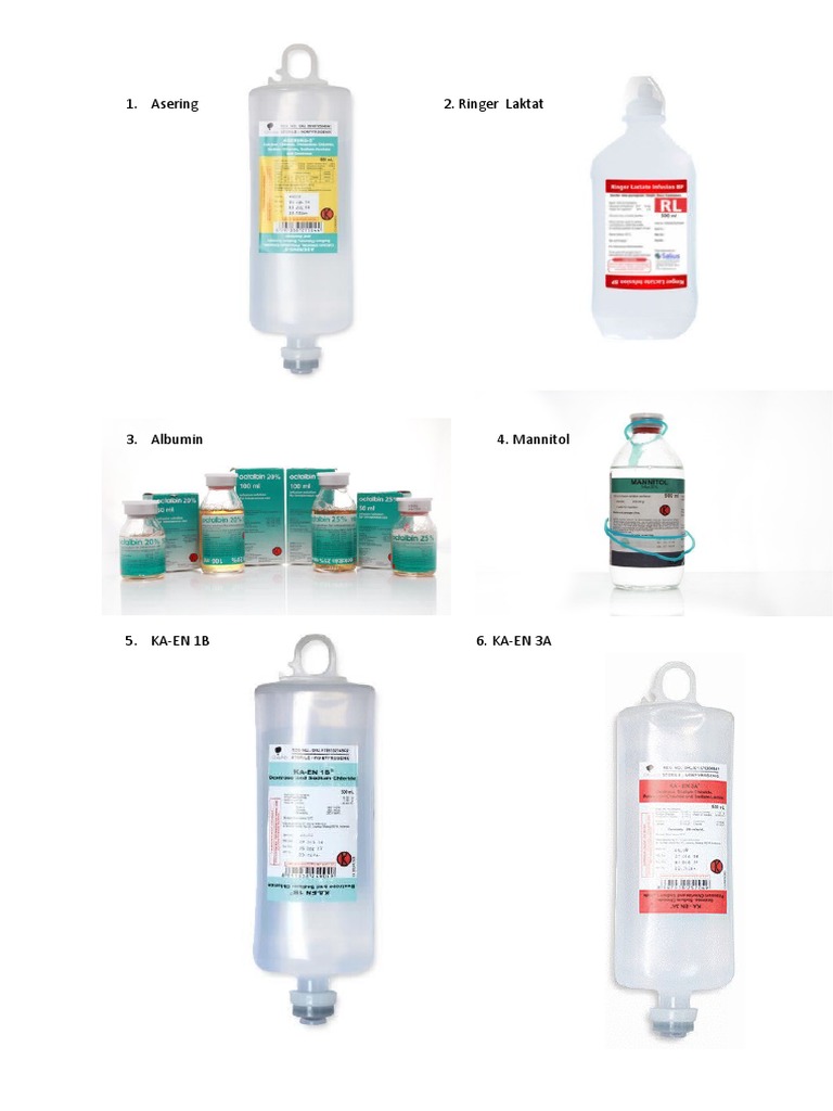 Gambar Jenis-Jenis Cairan Infus | PDF