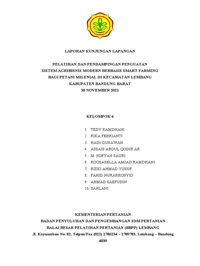 Kelompok 4 - Laporan Kunjungan Lapangan | PDF