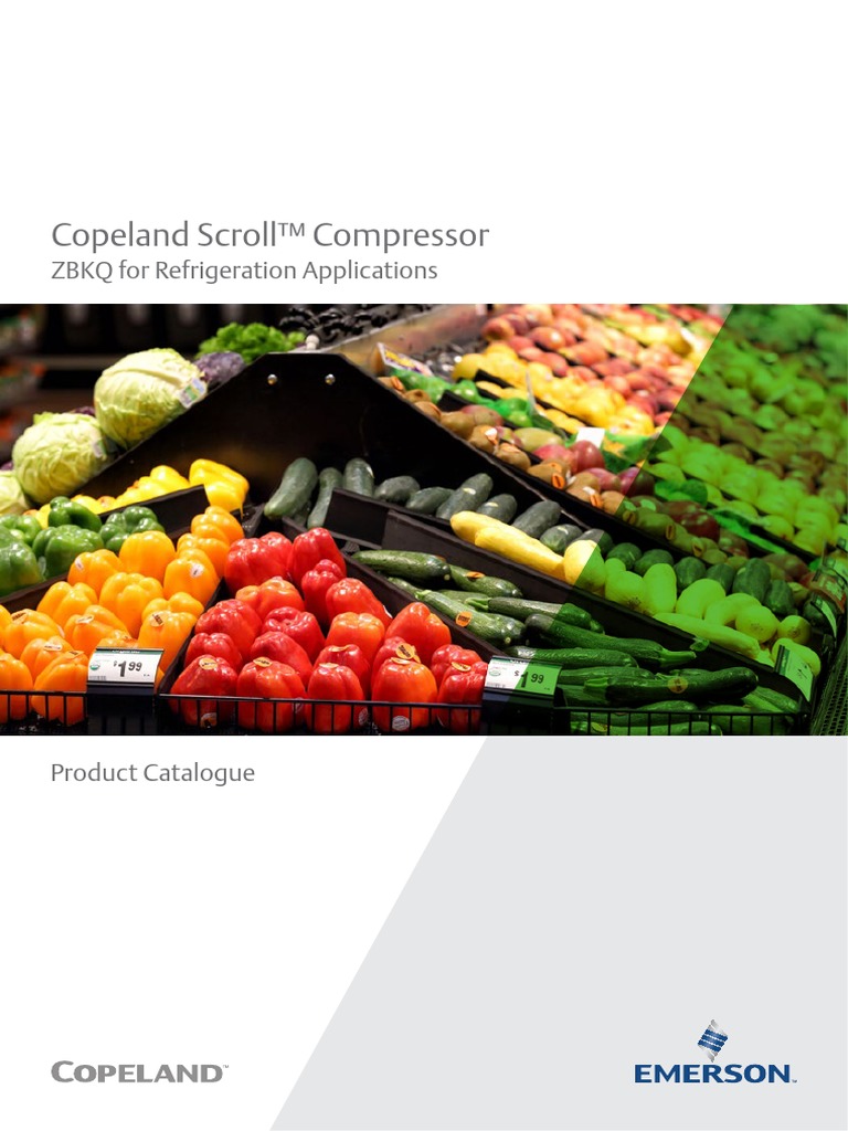 Product Catalog Copeland Scroll ZBKQ Compressor For Refrigeration ...