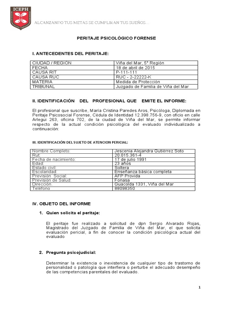 Modelo Peritaje | PDF | Sicología | Empatía