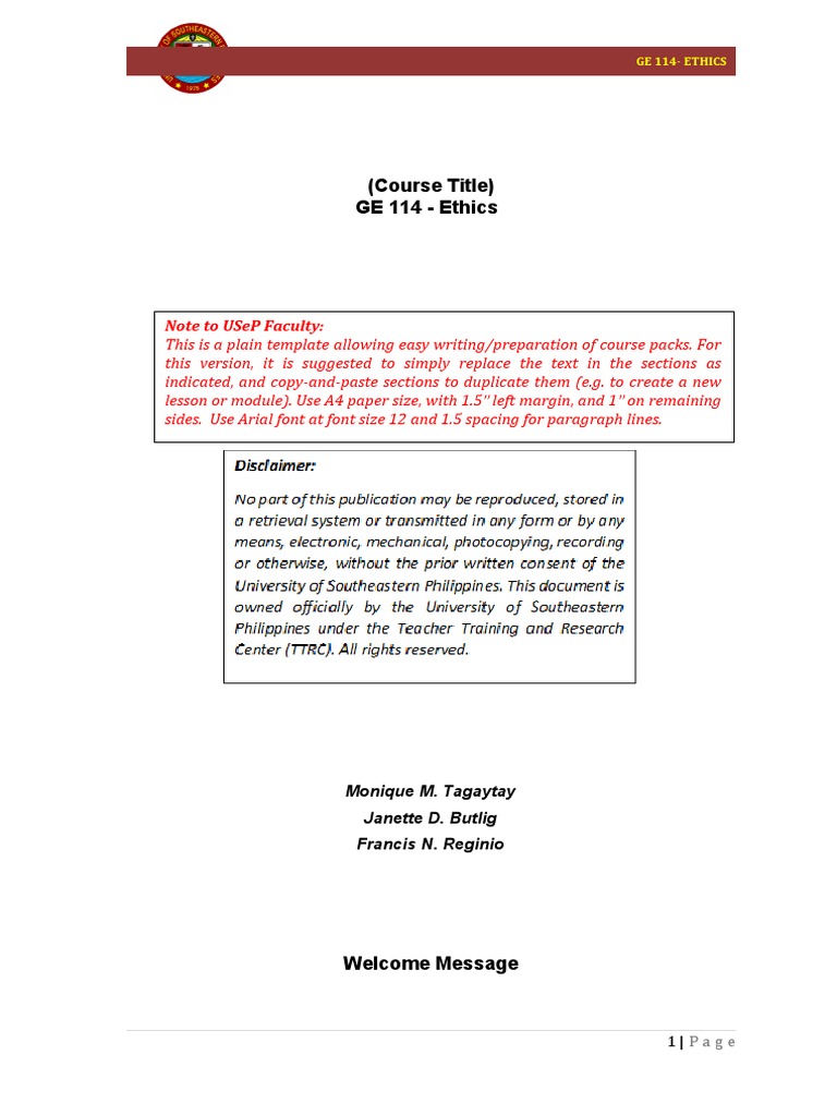 ETHICS+ Module 1 Complete | PDF | Morality | English Language