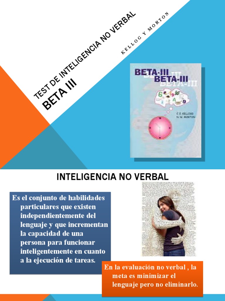 Beta Iii - Test de Inteligencia No Verbal | PDF | Inteligencia ...