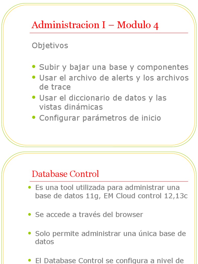 Administracion I - Modulo 04 | PDF | SQL | Bases de datos