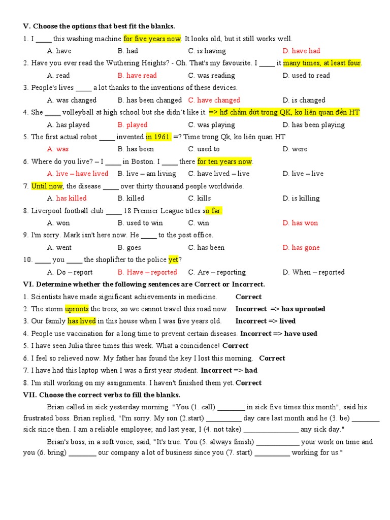 TA Unit 5 Grammar Exercises | PDF