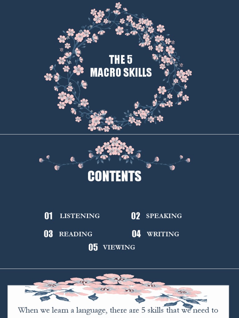 5 Macro Skills | PDF | Communication | Interpersonal Communication