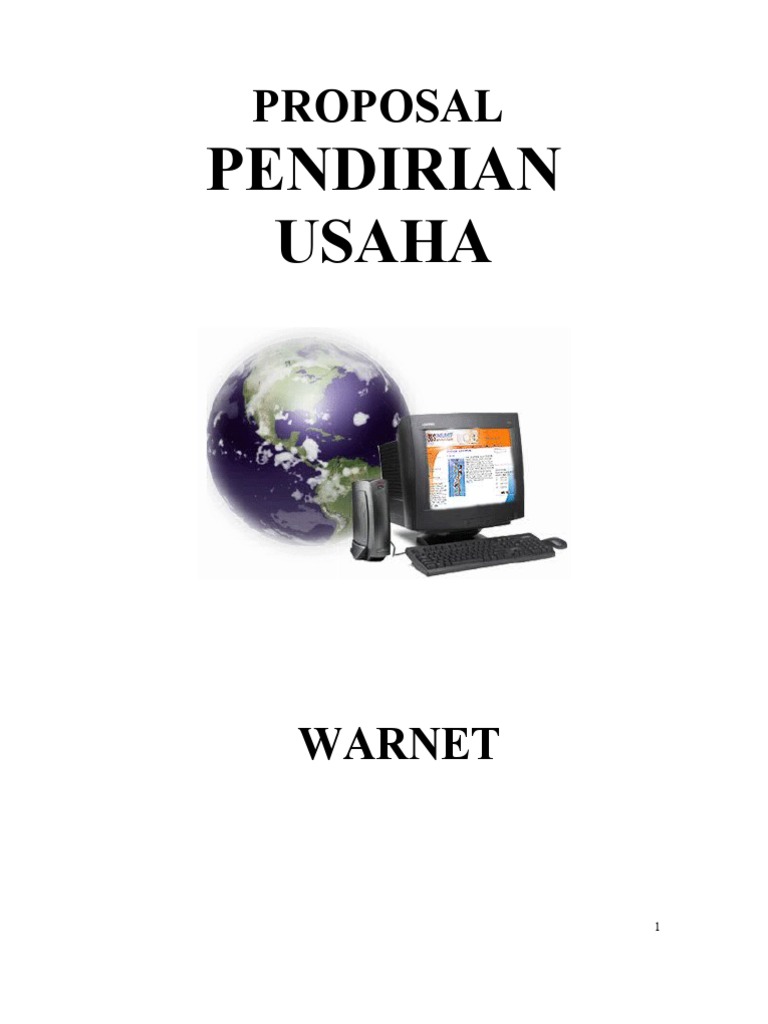 Contoh Proposal Usaha Warnet | PDF | Bisnis