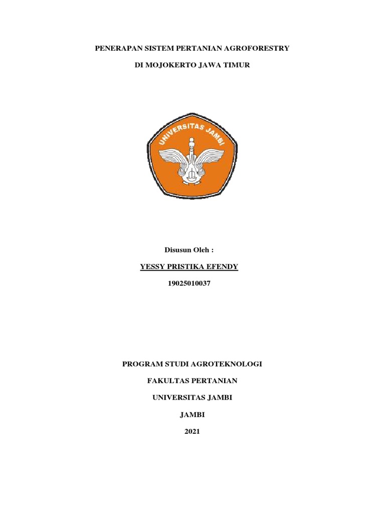 Penerapan Sistem Pertanian Agrisilvikultur - Yessy Pristika Efendy ...