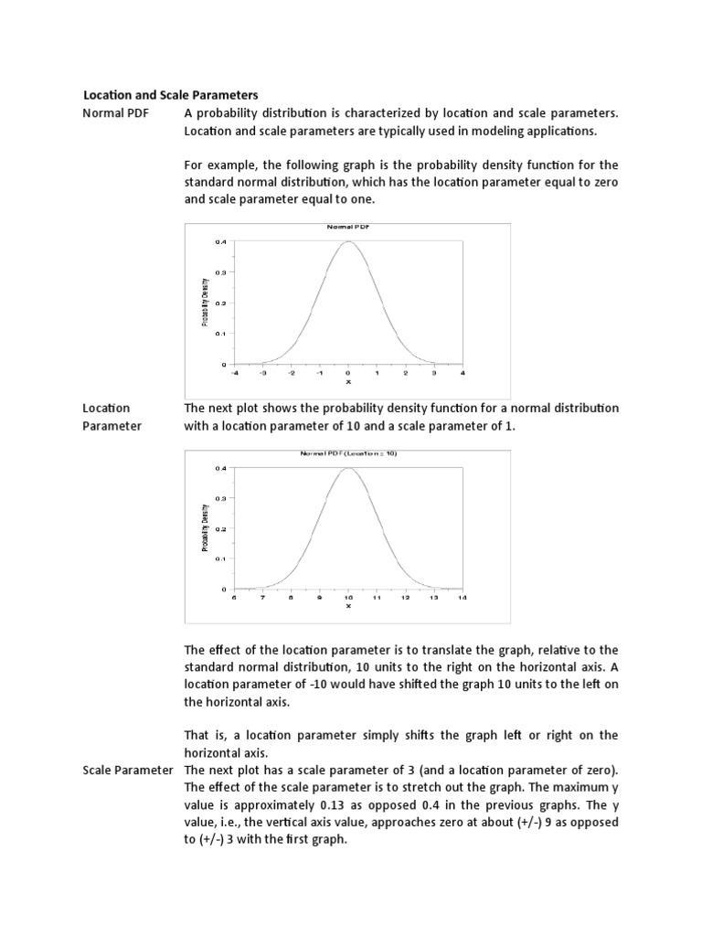 Location and Scale Parameters | PDF | Probability Density Function ...