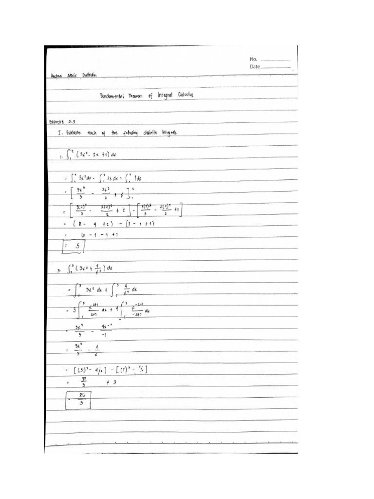 Exercise 3.3 Calculus 2 | PDF