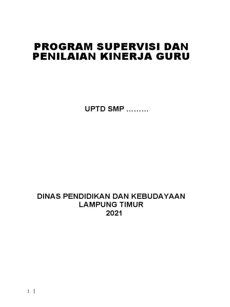 6.CONTOH PROGRAM Supervisi Dan PK Guru | PDF