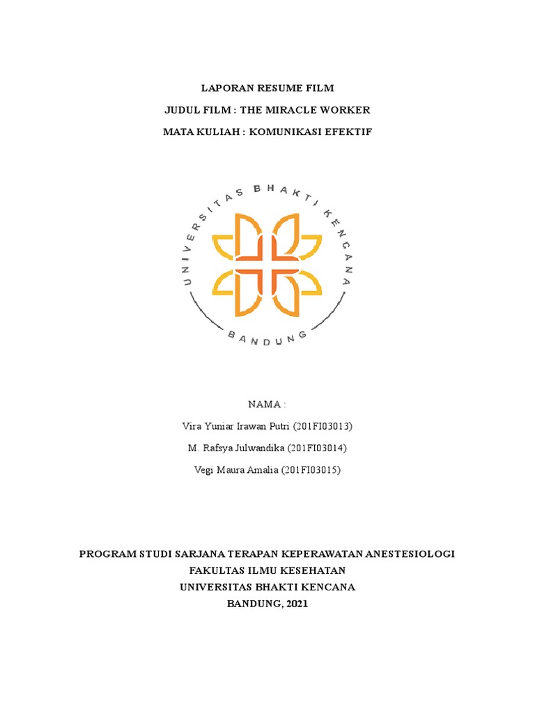 Resume Film "The Miracle Worker" | PDF | Pengembangan Diri