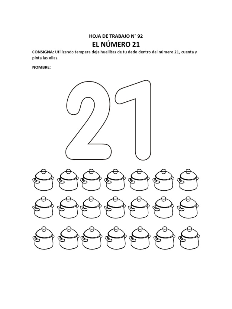 Actividades para el Número 21 | PDF
