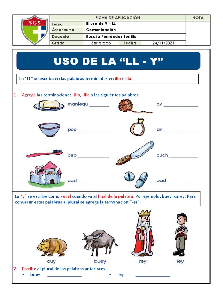Uso de la Y y LL en el Aula | PDF