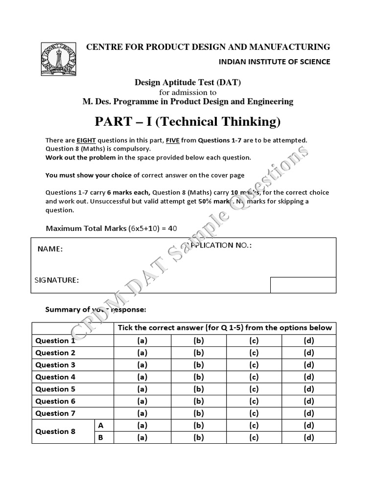 CPDM DAT Sample Questions | PDF | Materials | Chemistry