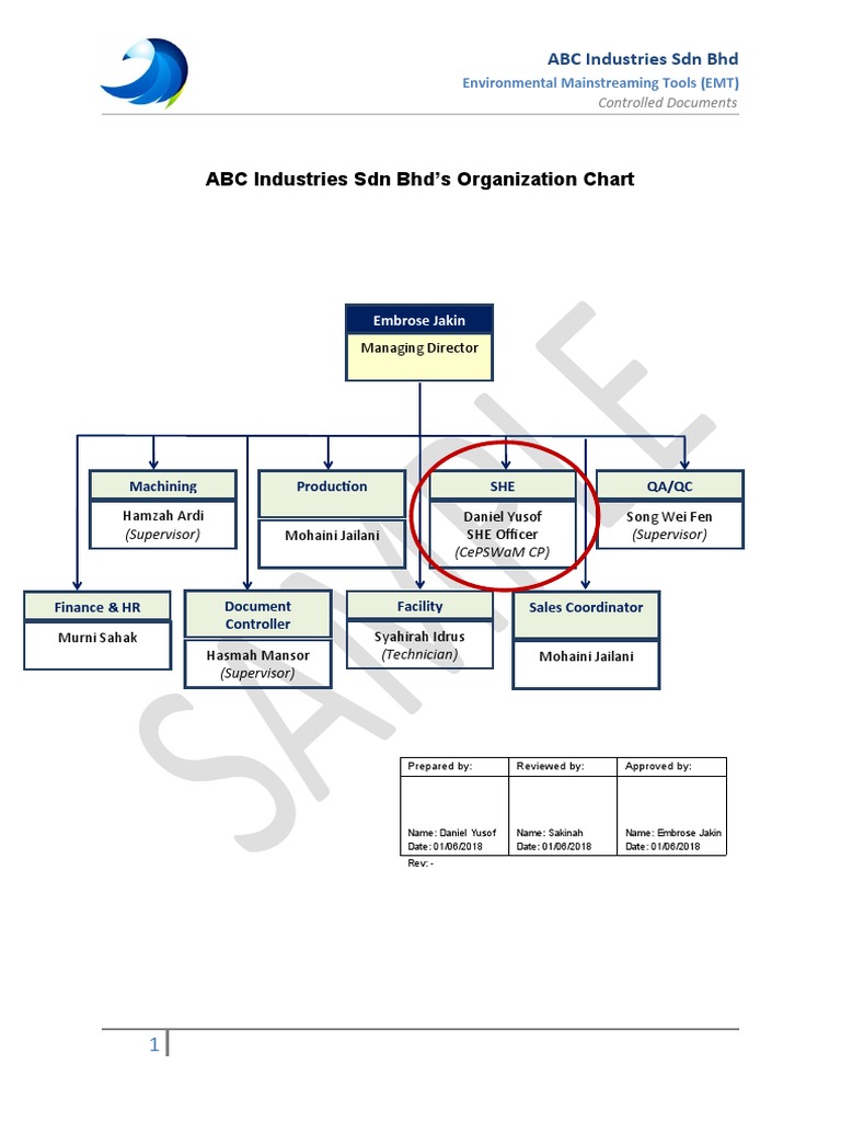Template 3.1 Overall Organization Chart | PDF