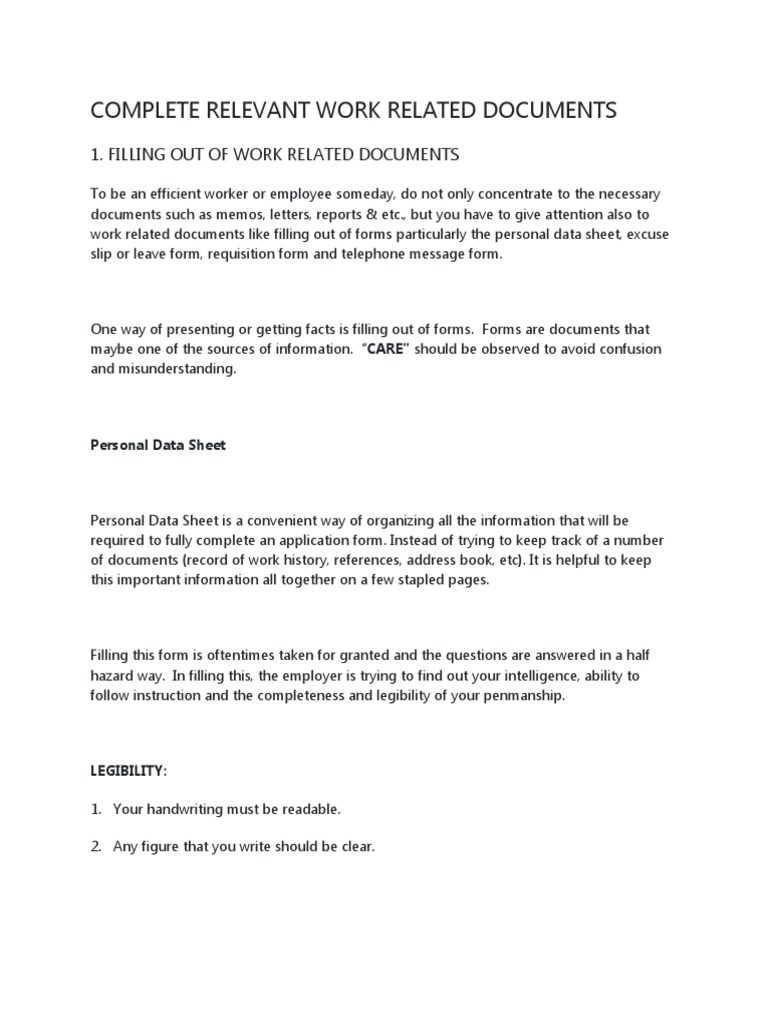 Complete Relevant Work Related Documents | PDF | Document | Typography
