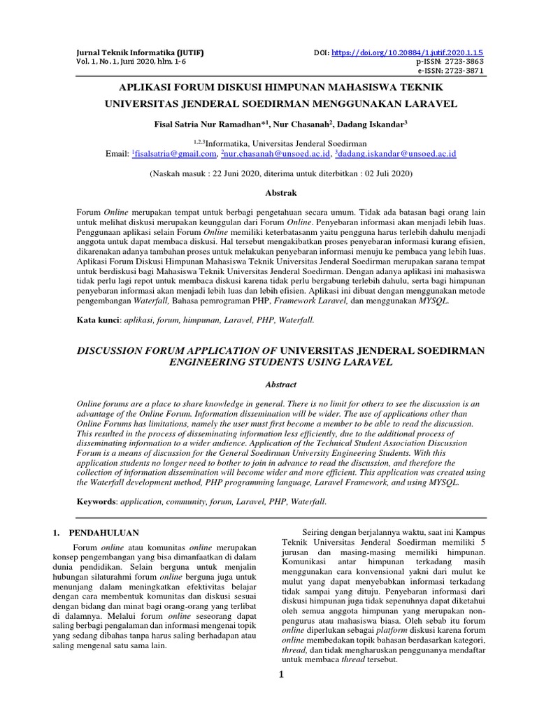 (Perancangan, Threading Chat) APLIKASI FORUM DISKUSI HIMPUNAN MAHASISWA ...