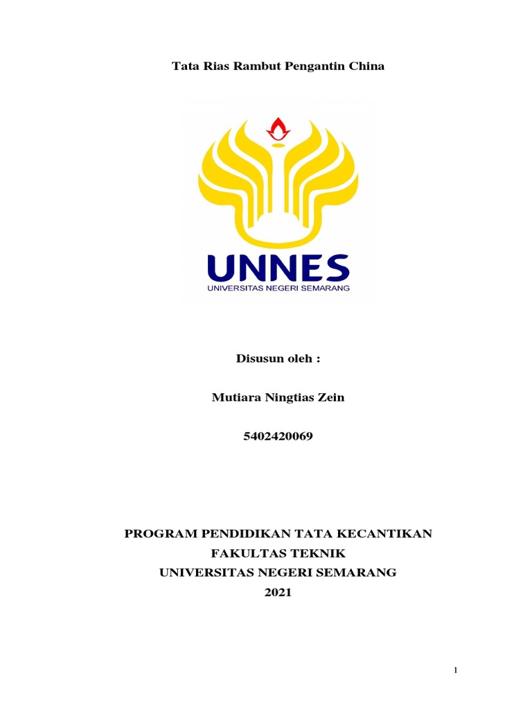 Tata Rias Rambut Pengantin China | PDF