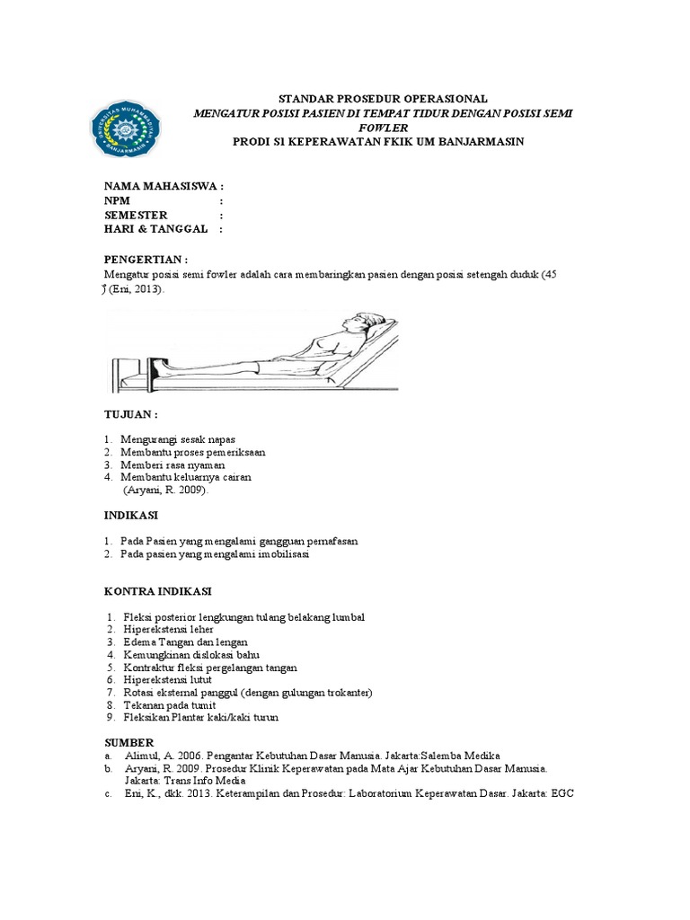 Sop Posisi Semi Fowler | PDF