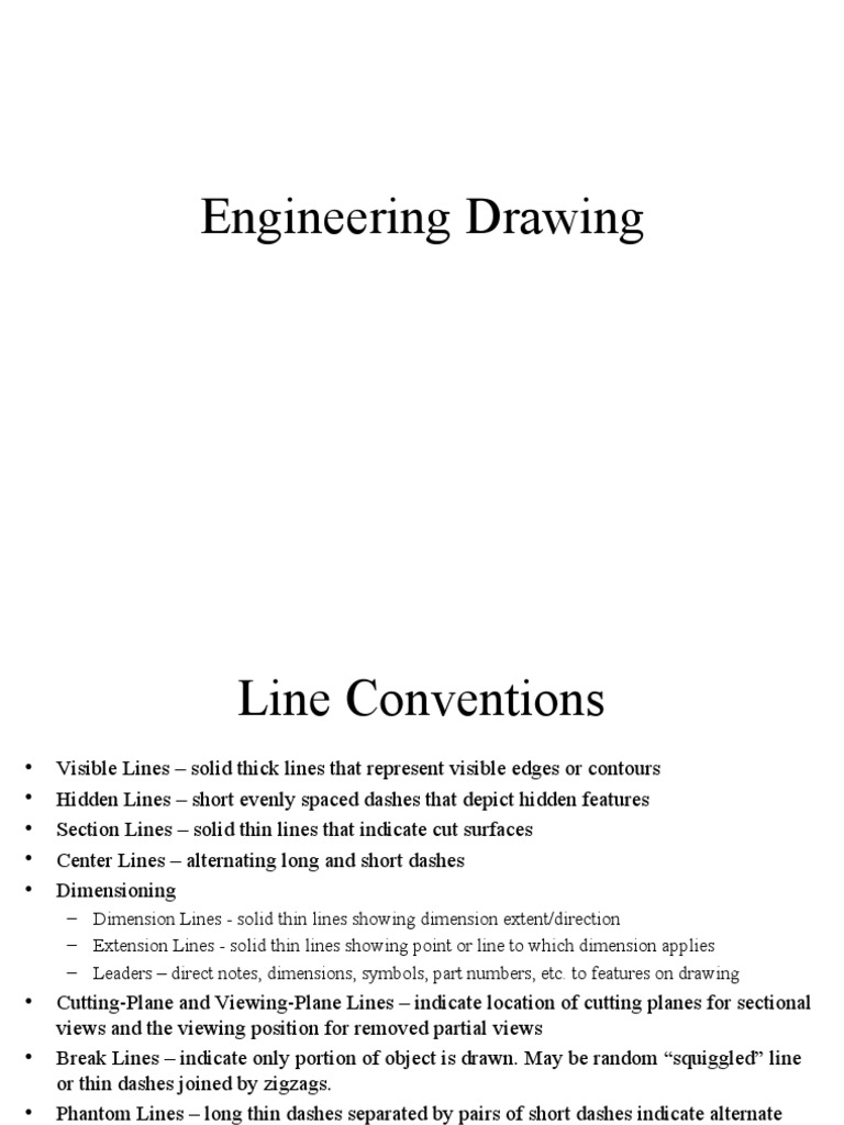 A Comprehensive Guide to Engineering Drawing Line Conventions ...