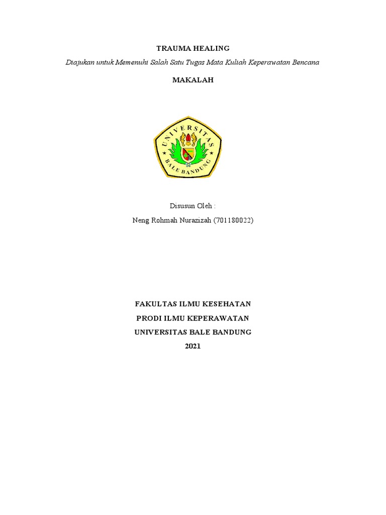 Neng Rohmah Trauma Healing Kep - Bencana | PDF | Sains & Matematika