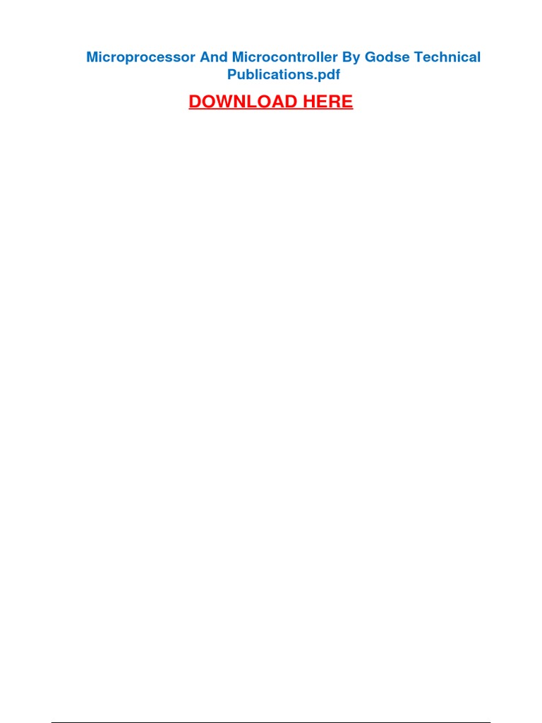 Here: Microprocessor and Microcontroller by Godse Technical ...