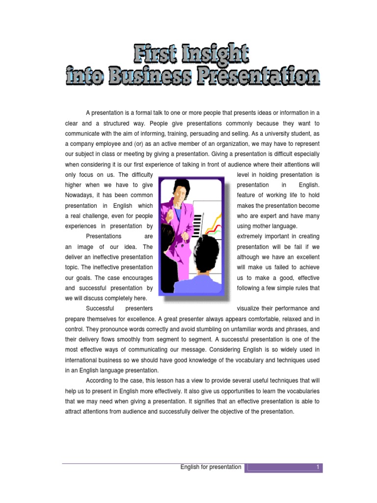 Effective English Presentation Techniques | PDF | English Language ...