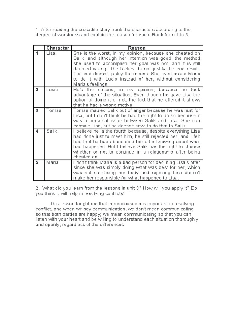 Crocodile Story | PDF | Self-Improvement | Wellness