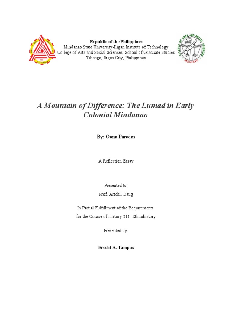 The Lumad in Early Colonial Mindanao by Oona Paredes | PDF | Mindanao ...