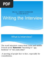 Interview Writing Format Sample | PDF
