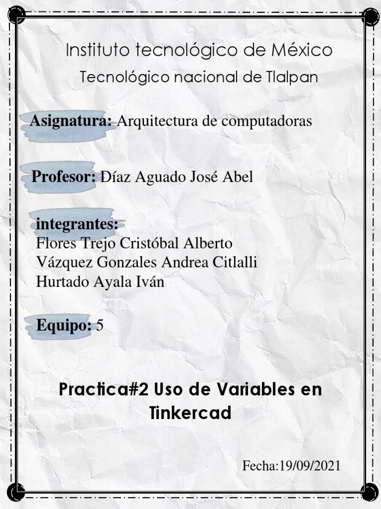 Practica#2 Uso de Variables | PDF