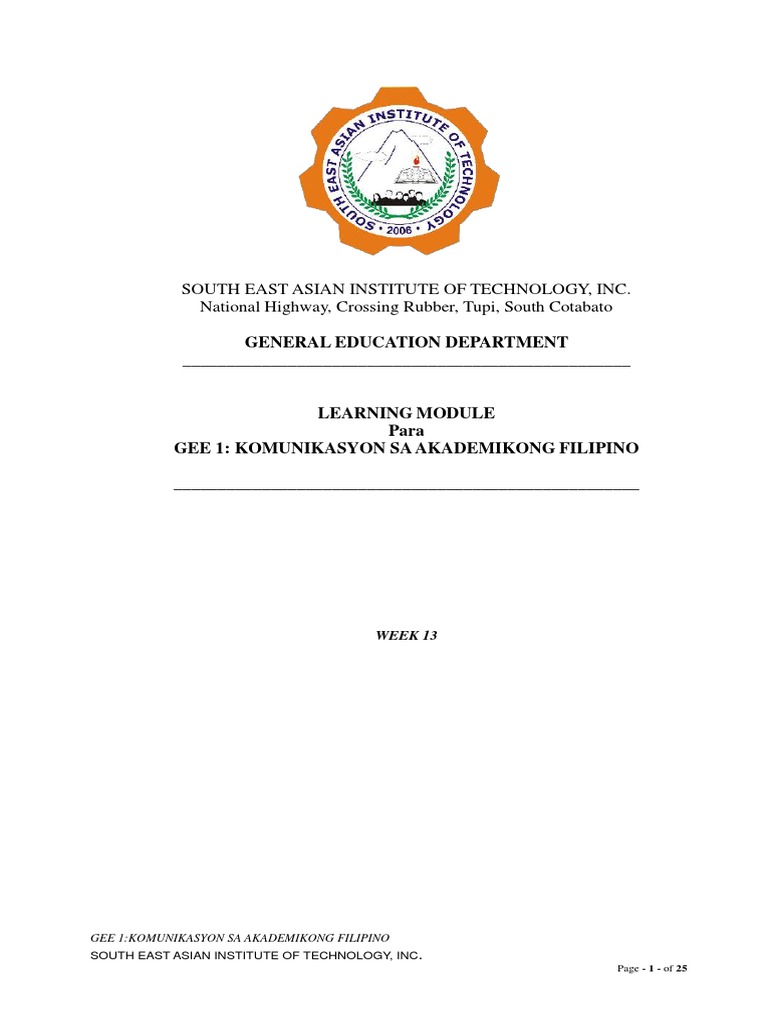 Gee1 Final Module 13 17 | PDF