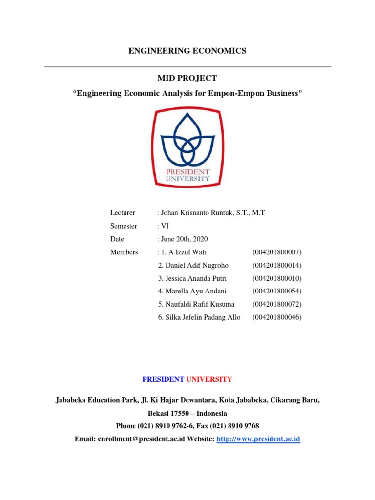 Engineering Economics Analysis MID REPORT | PDF | Net Present Value ...