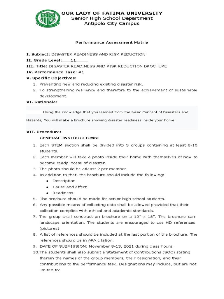 Disaster Readiness Brochure Guide | PDF | Disaster Risk Reduction | Grammar