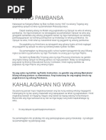 Wikang Filipino Ba o Wikang Banyaga | PDF