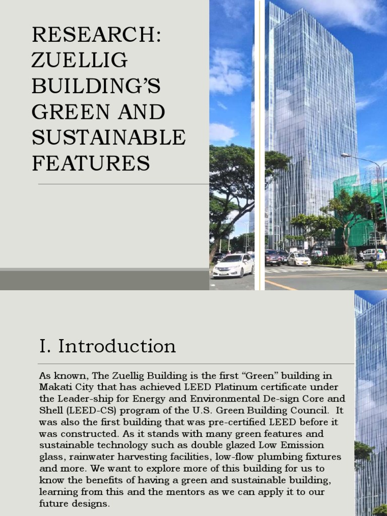 Research: Zuellig Building'S Green and Sustainable Features | PDF ...