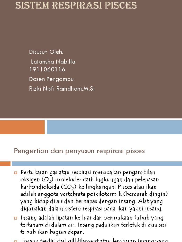 Respirasi Pisces | PDF