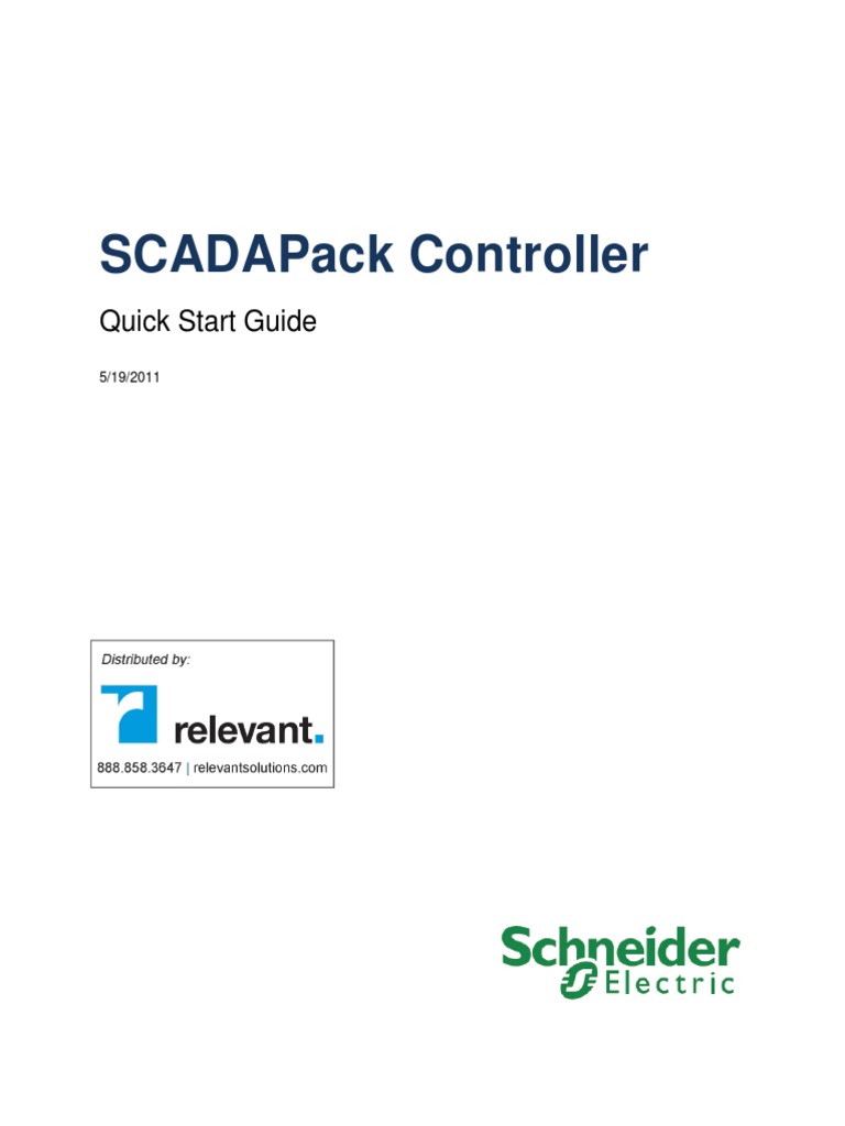 Schneider Scadapack Controller Quick Start Manual | PDF | Safety | Programmable Logic Controller
