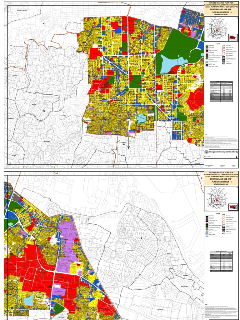 Existing Land Use Map Planning District: 4 | PDF | Bangalore | Planning