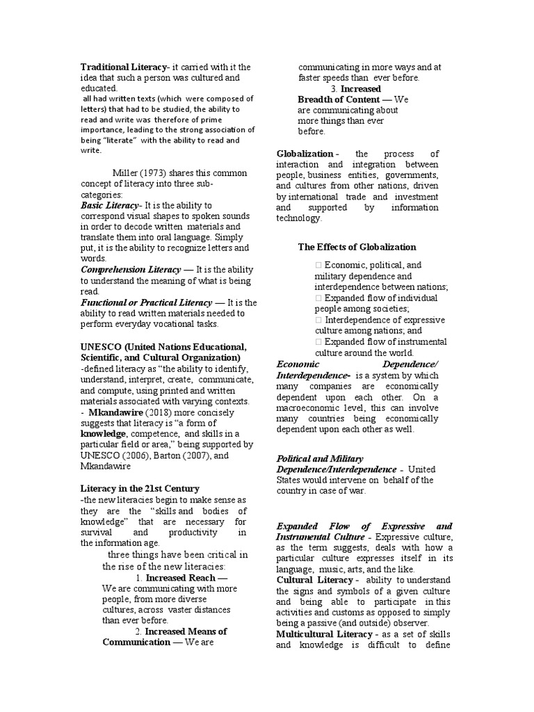 Three Things Have Been Critical In: The Rise of The New Literacies ...
